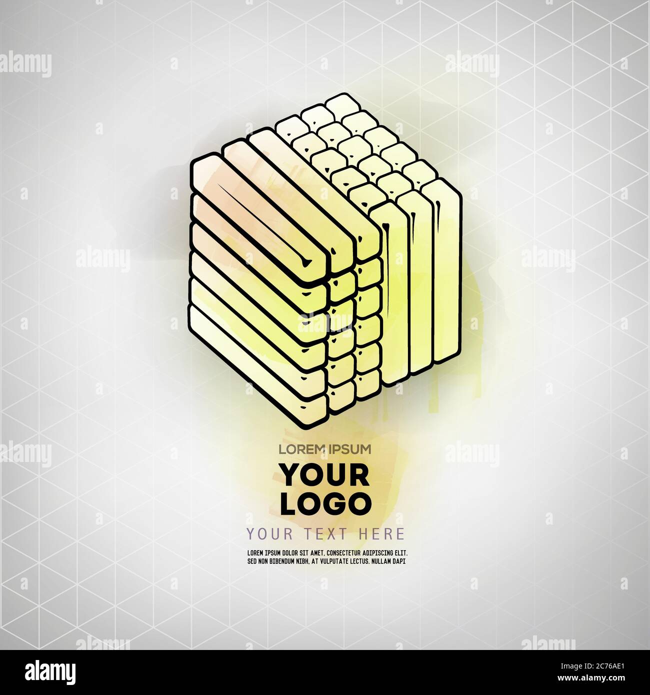 Vector geometric figure cube logo design Stock Vector Image & Art - Alamy