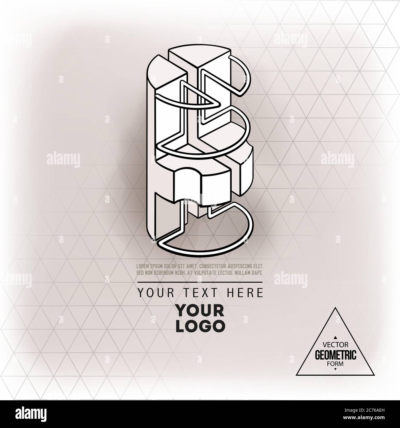 Vector geometric figure cylinder logo design Stock Vector Image & Art ...
