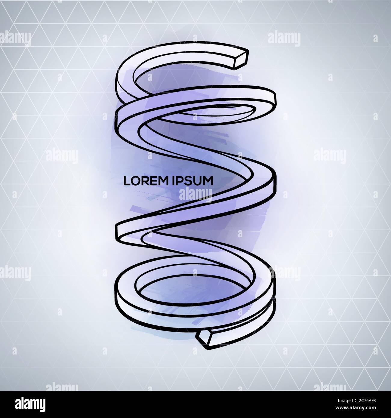 Vector geometric figure cylinder spiral logo Stock Vector Image & Art ...