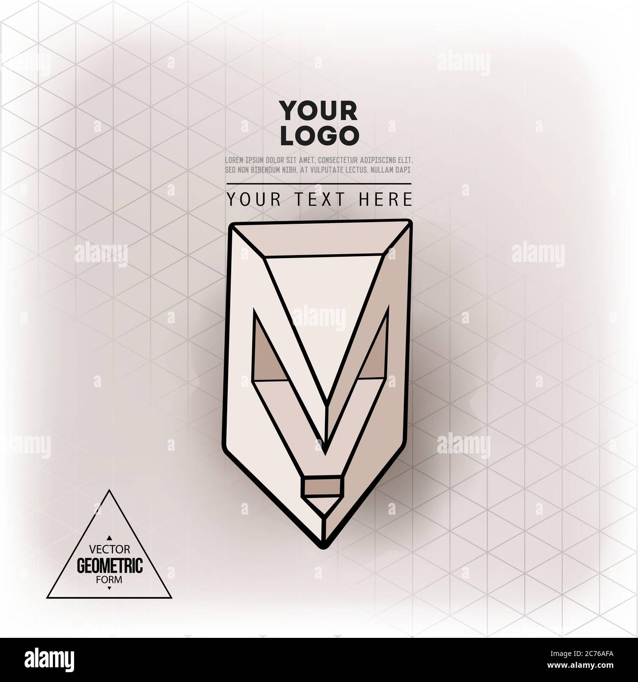 Vector geometric figure prism logo design Stock Vector Image & Art - Alamy