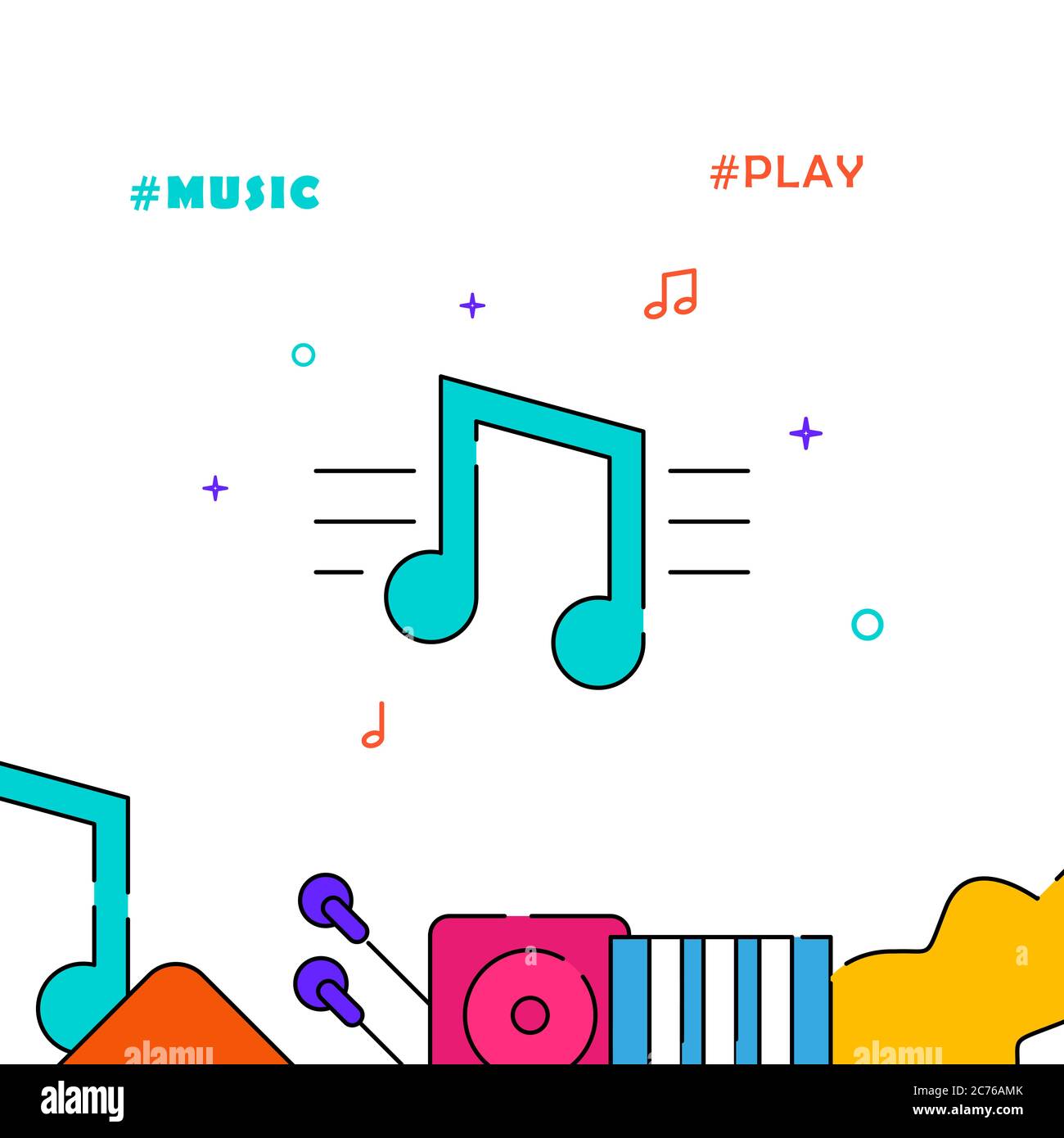 Colorful Music Clipart Border