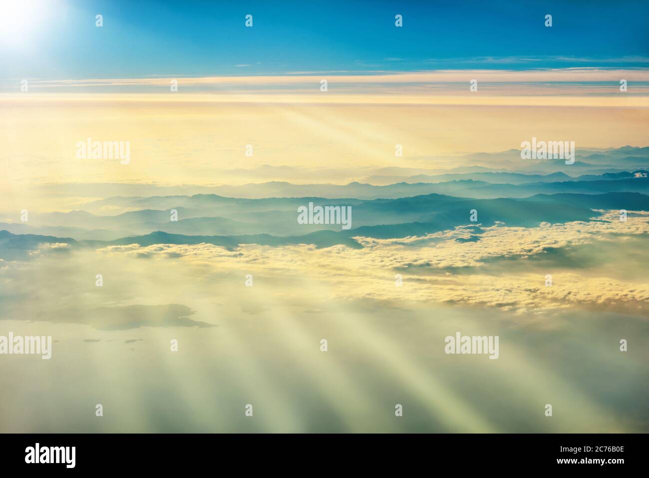 Earth from space beams of light hi-res stock photography and images - Alamy