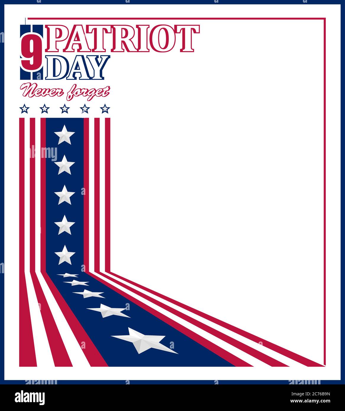 Vector illustration on the commemoration of the US Patriot Day. Perfect ...
