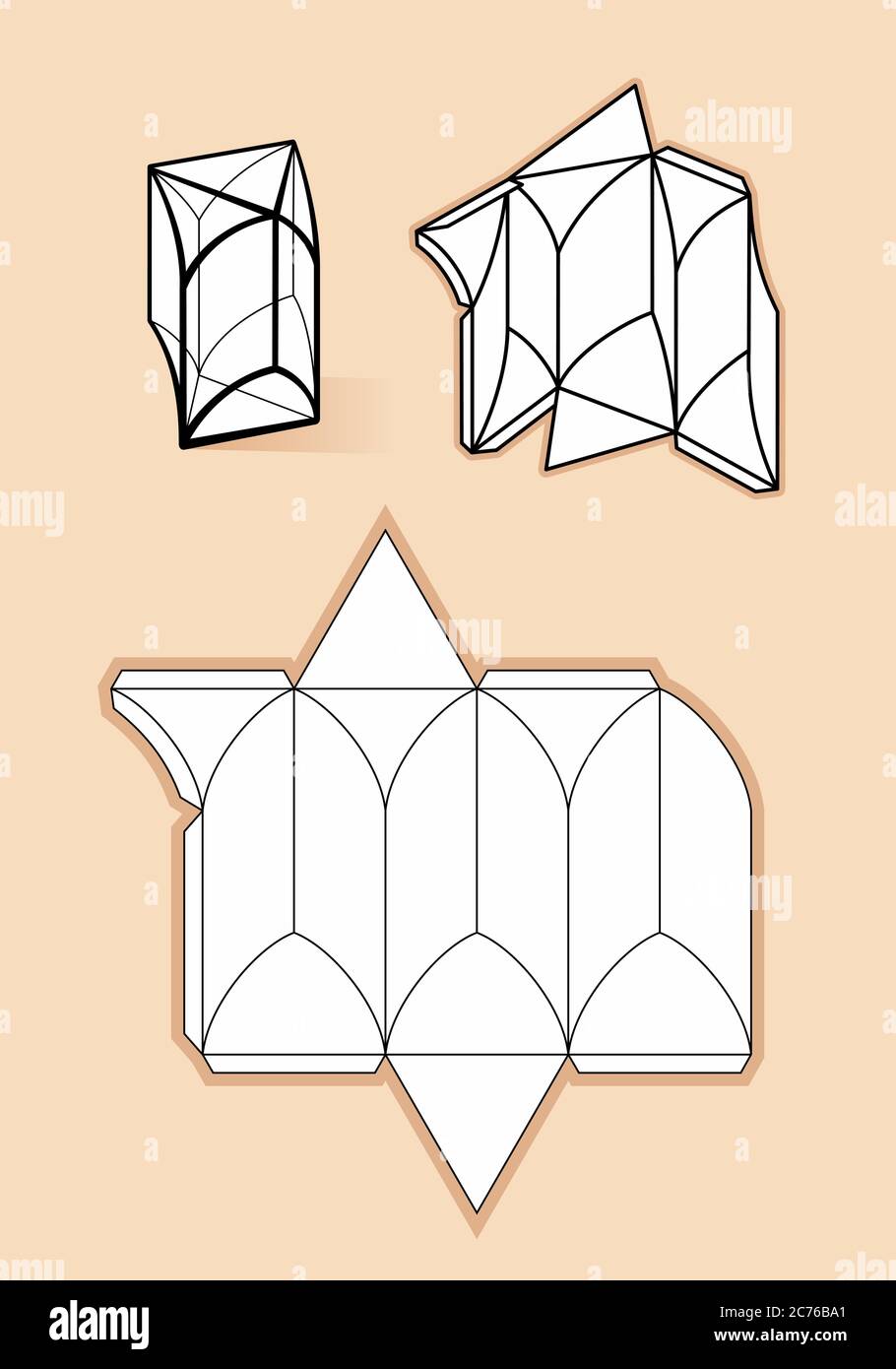 Complex form with blueprint template Stock Vector Image & Art - Alamy