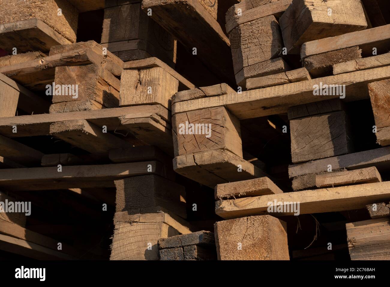 Wooden euro pallets for transfering goods to customers. Used wooden ...