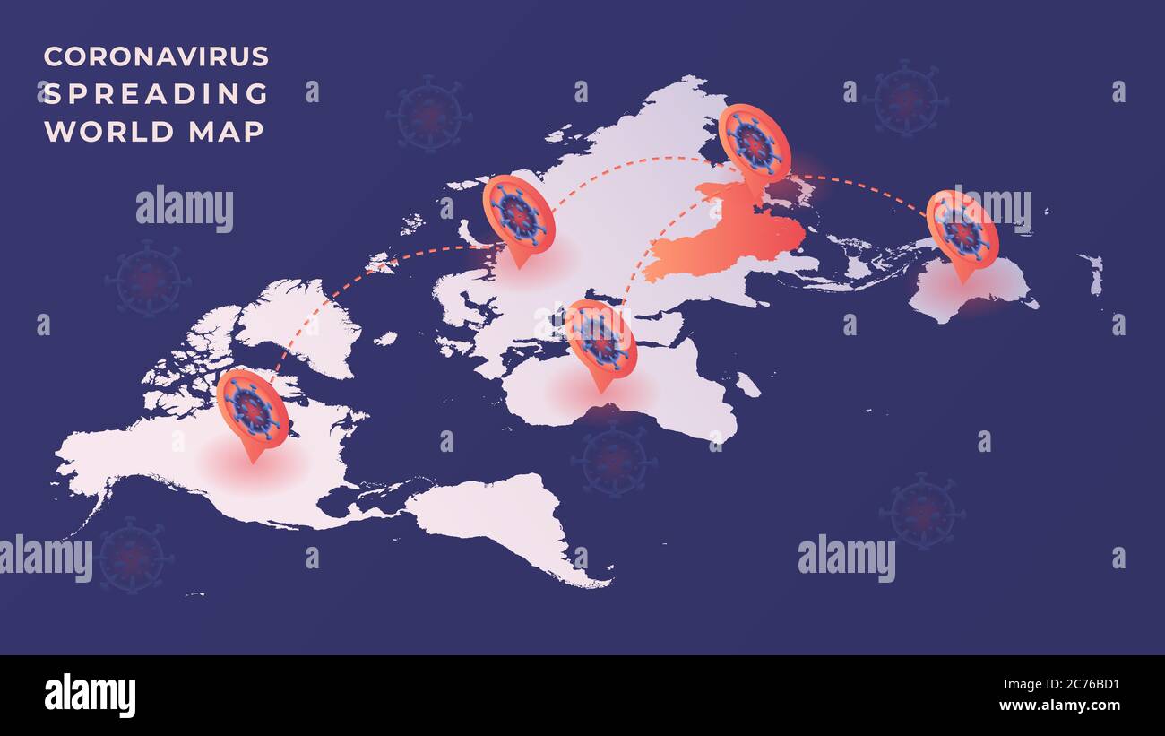 Virus spreading map hi-res stock photography and images - Alamy