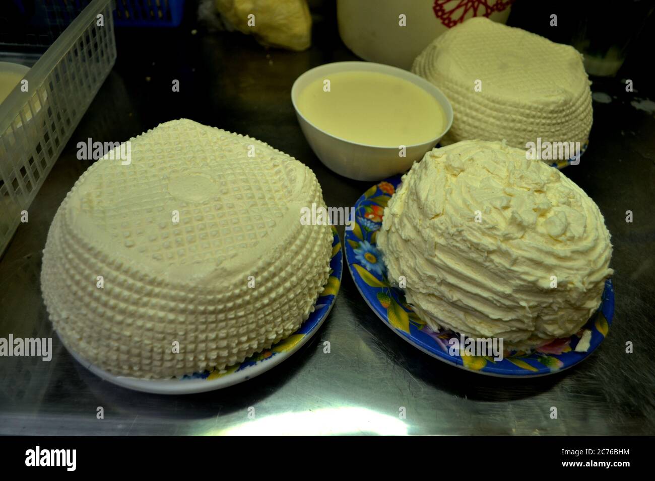 Traditional Moroccan cheese at the market in Fez, Morocco Stock Photo ...