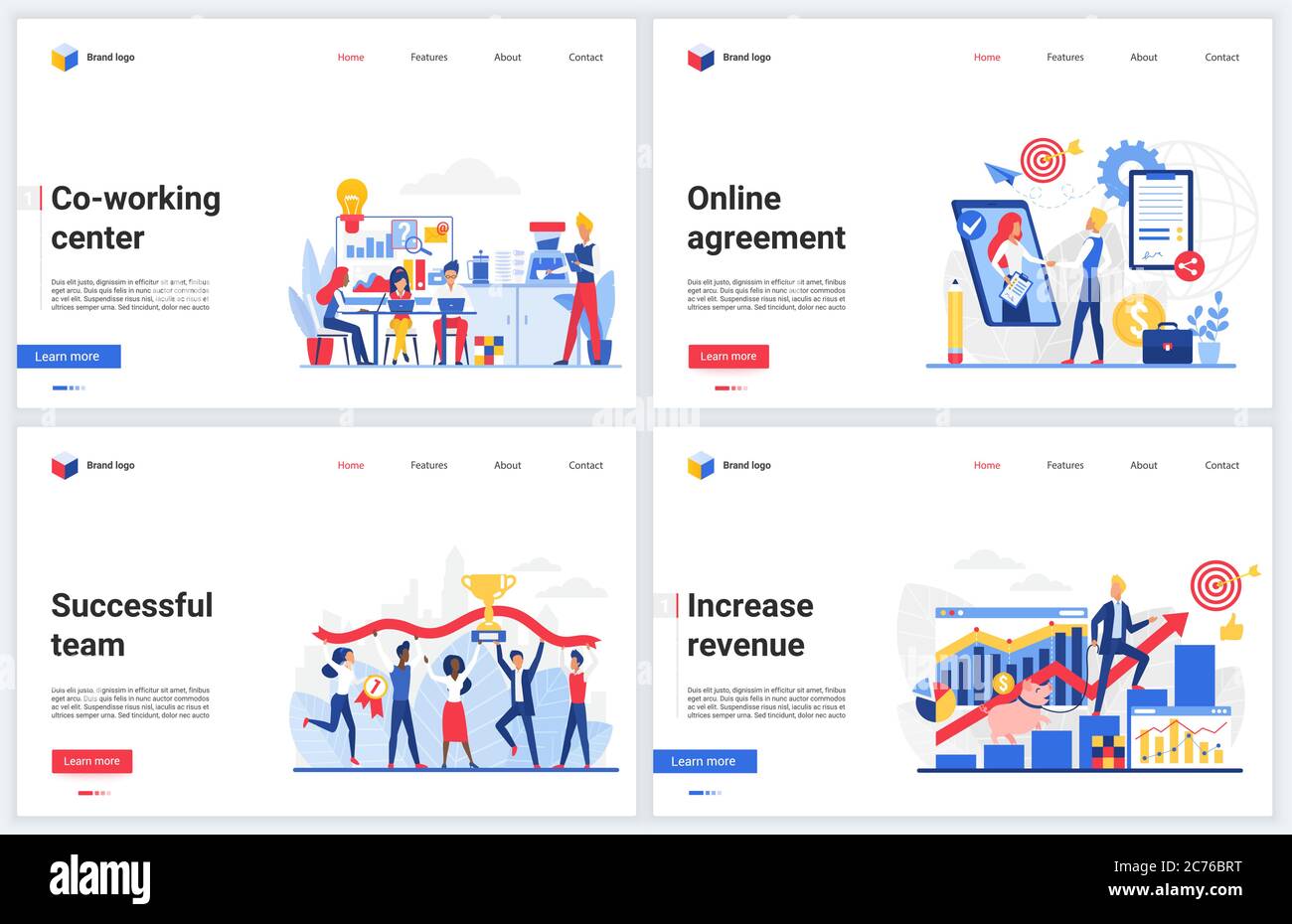 Success teamwork, business partnership vector illustration. Creative ...