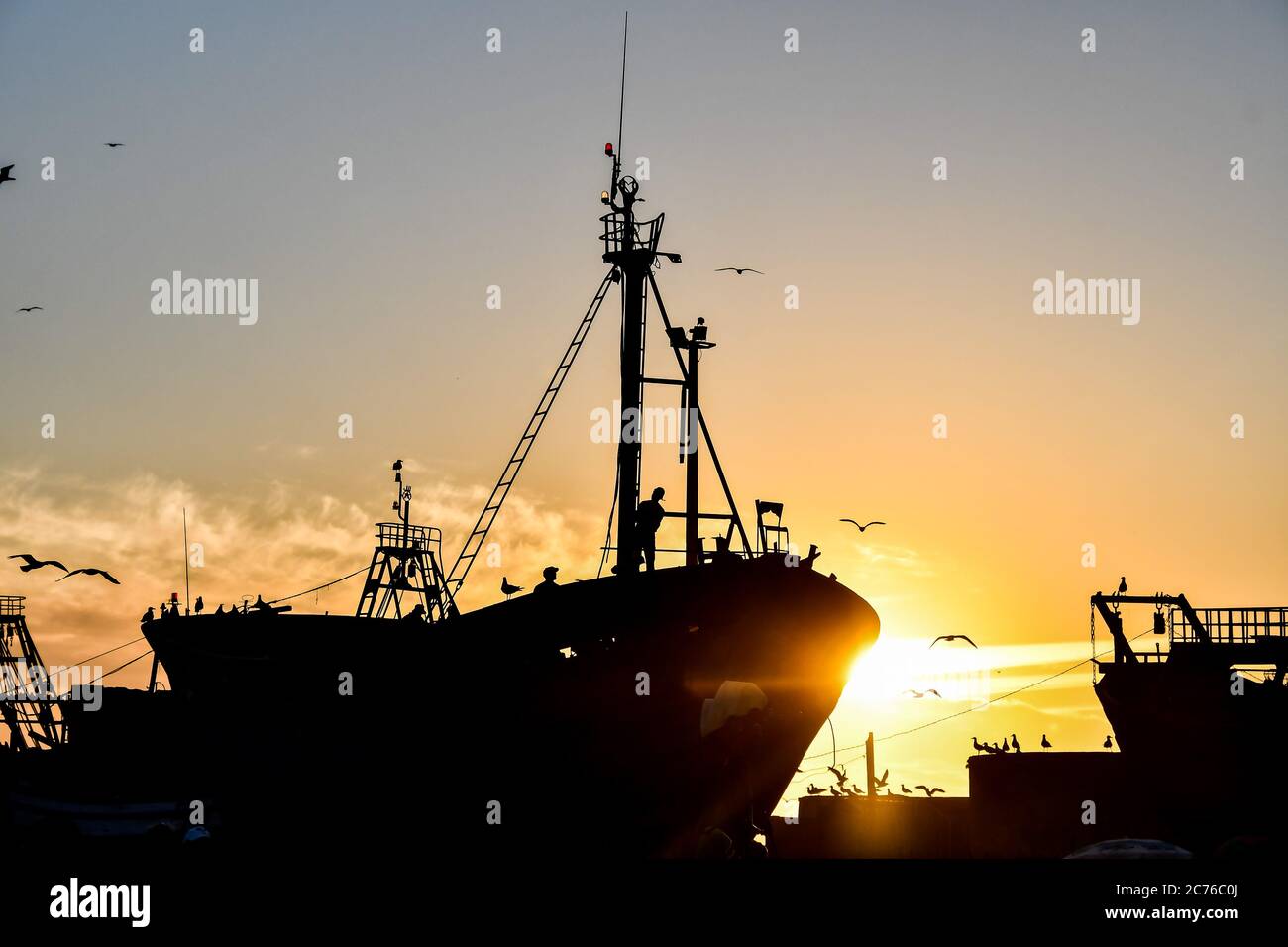ship at sunset, beautiful photo digital picture Stock Photo - Alamy