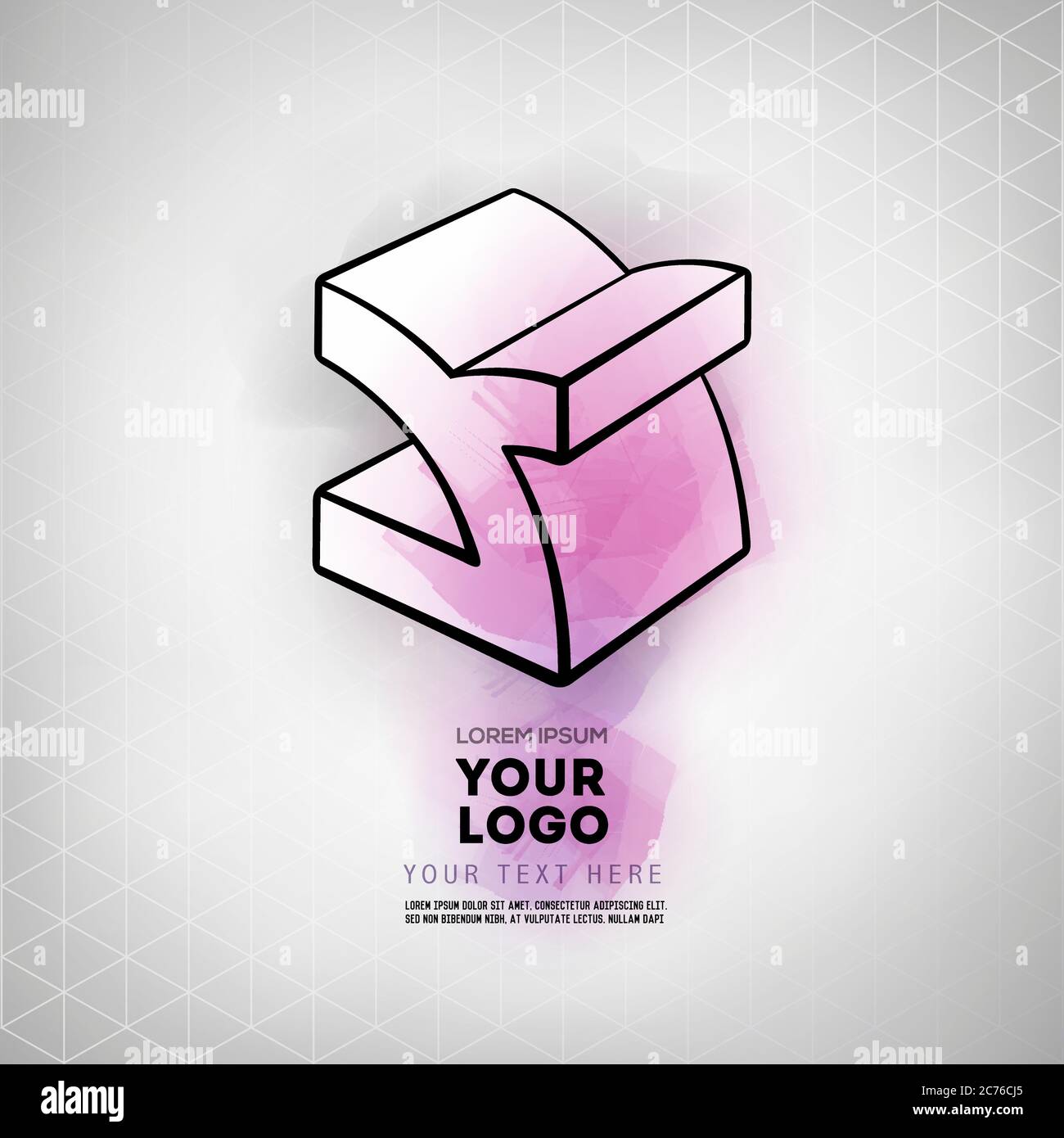 Vector geometric figure cube logo design Stock Vector Image & Art - Alamy