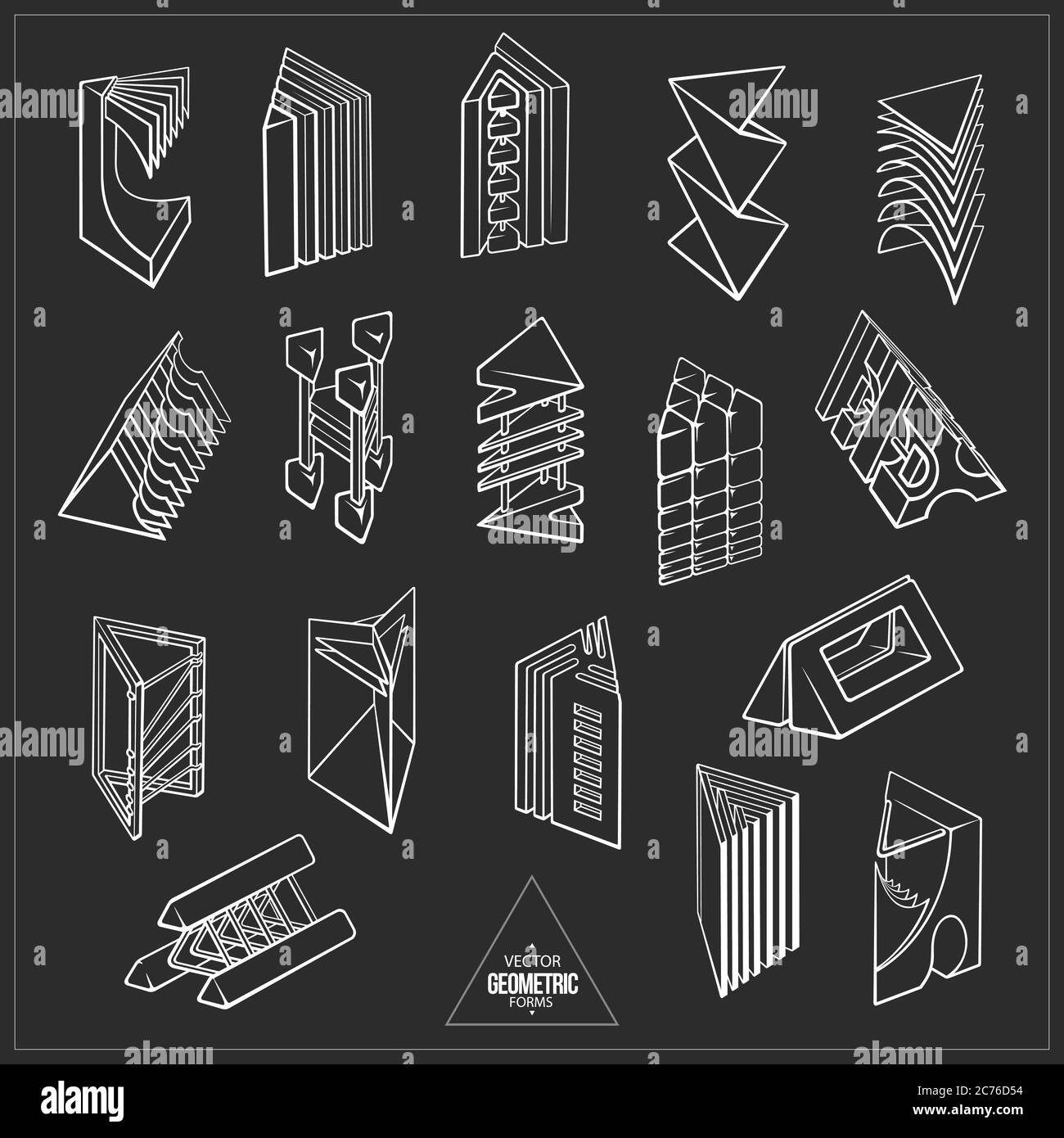 Set of 3D geometric shapes prism designs Stock Vector Image & Art - Alamy