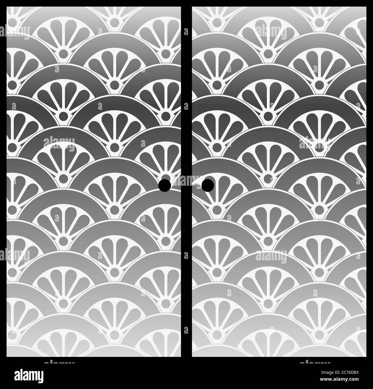 This is a illustration of Monochrome Beautiful Japanese sliding door ...