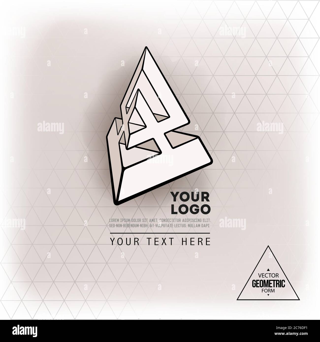 Vector geometric figure pyramid logo design Stock Vector Image & Art ...