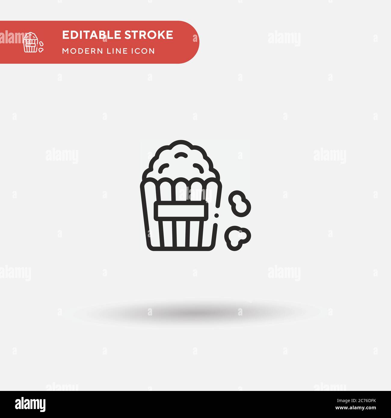 Popcorn Simple vector icon. Illustration symbol design template for web ...