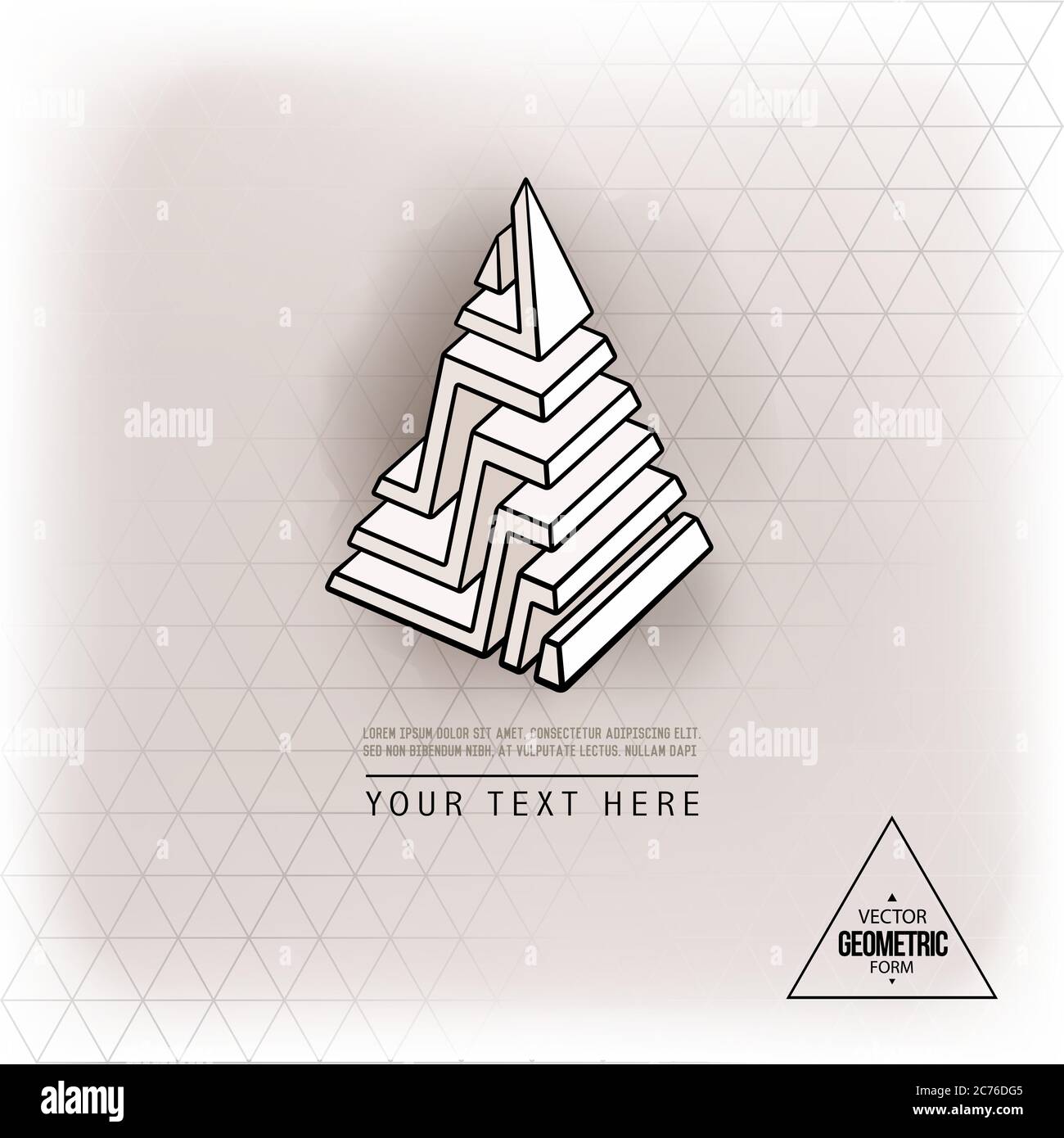 Vector geometric figure pyramid logo design Stock Vector Image & Art ...