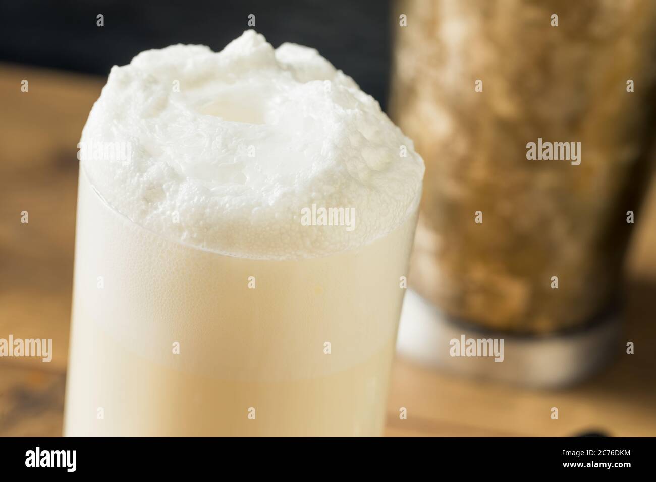 Homemade Frothy Ramos Gin Fizz Cocktail with Cream Stock Photo - Alamy
