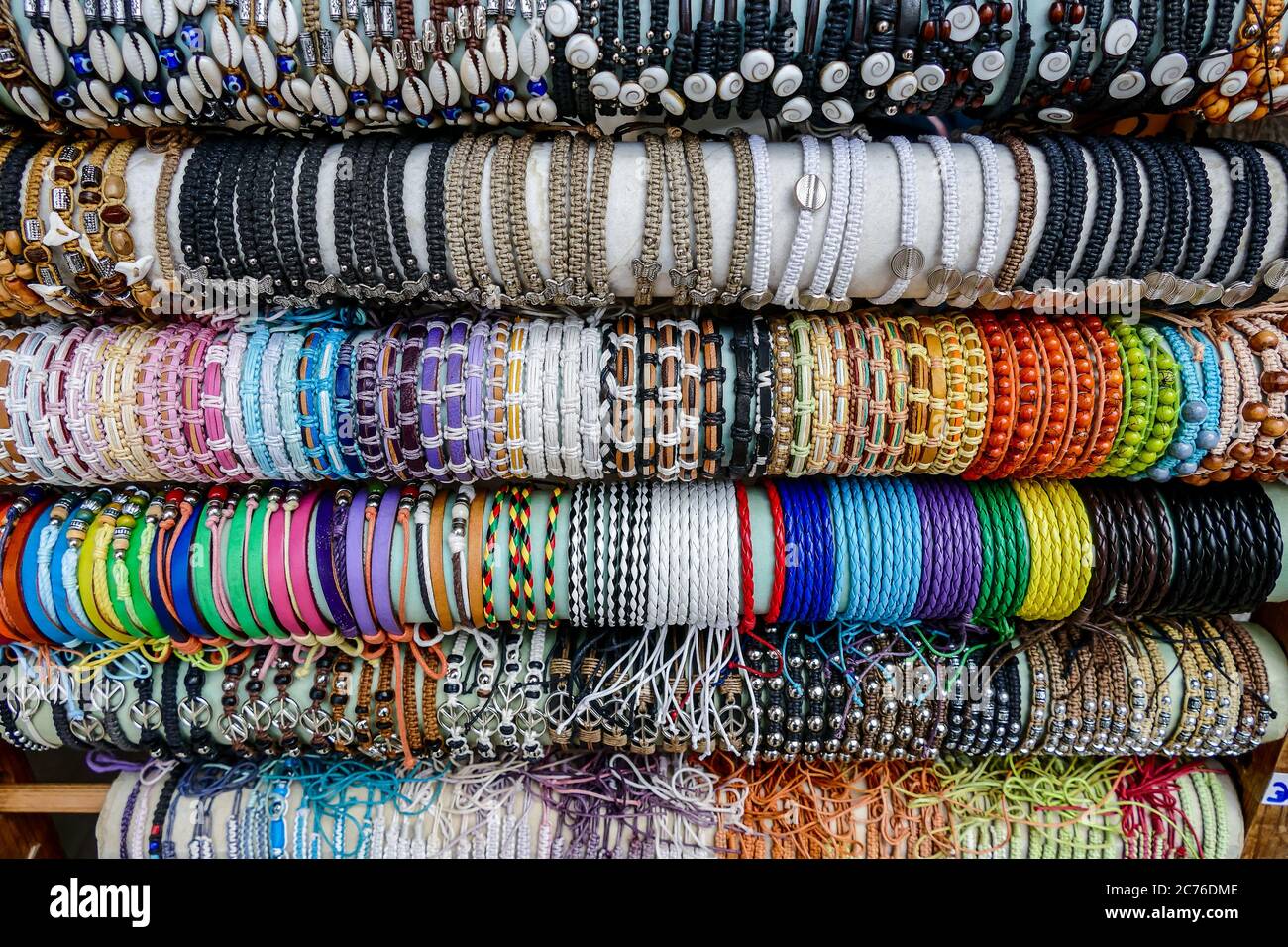 Photo Picture Image of handmade mixed bracelets in the market Stock ...