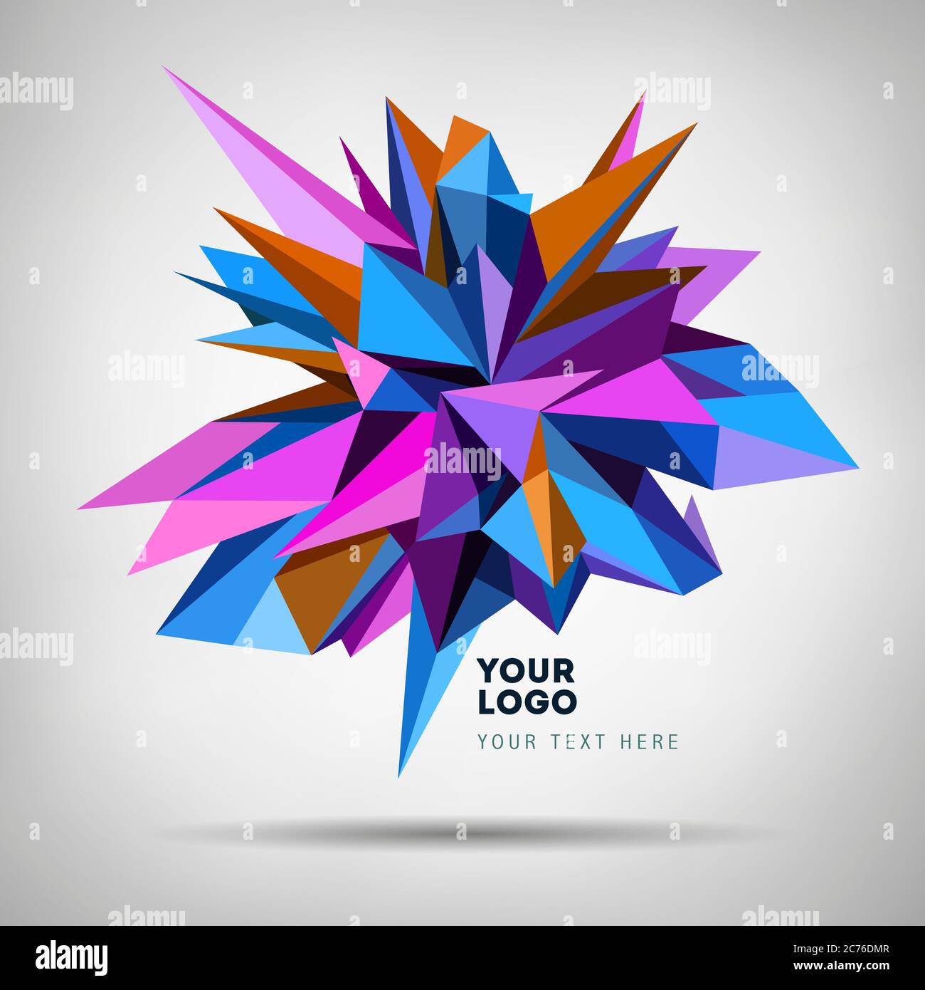 Abstract geometric asymmetric form design Stock Vector Image & Art - Alamy