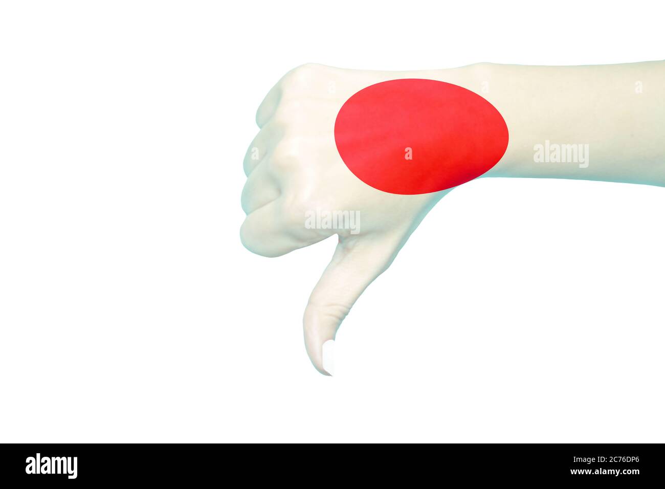 Japan flag showing thumb hi-res stock photography and images - Alamy