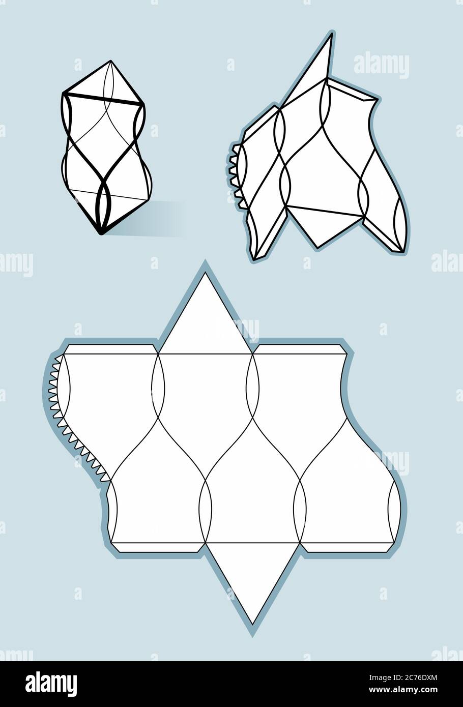 Complex form with blueprint template Stock Vector Image & Art - Alamy