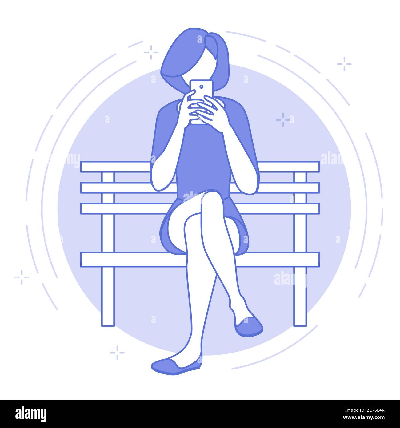 Chatting in the park Stock Vector Images - Alamy