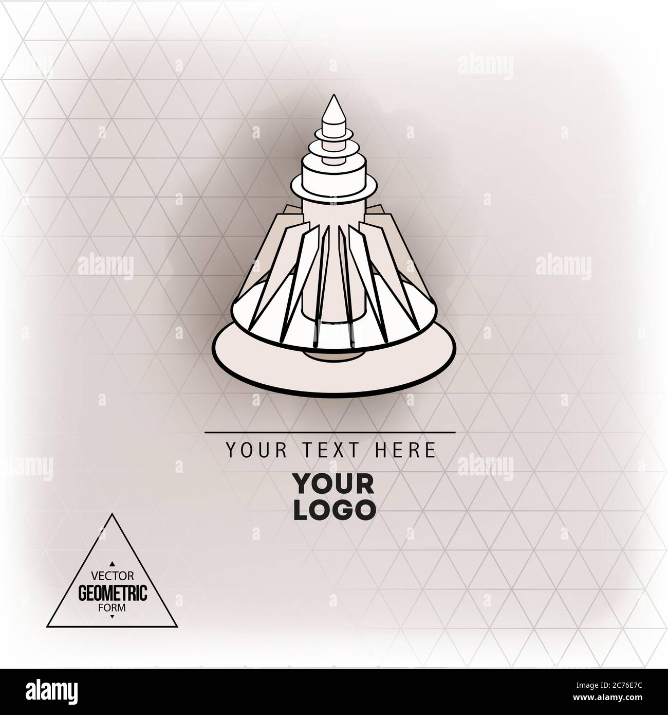 Vector geometric figure cone logo design Stock Vector Image & Art - Alamy