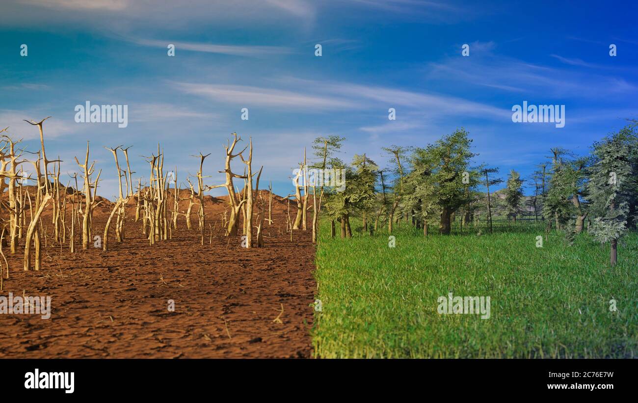 global warming crisis, climate change impact on nature Stock Photo - Alamy