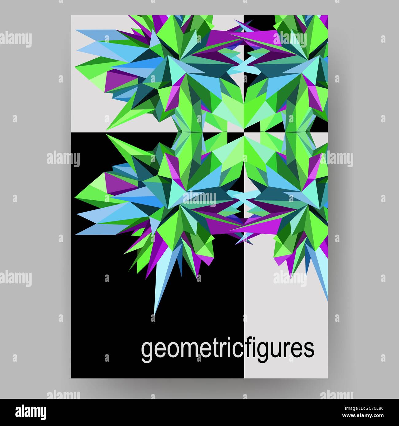 Abstract geometric asymmetric poster design Stock Vector Image & Art ...