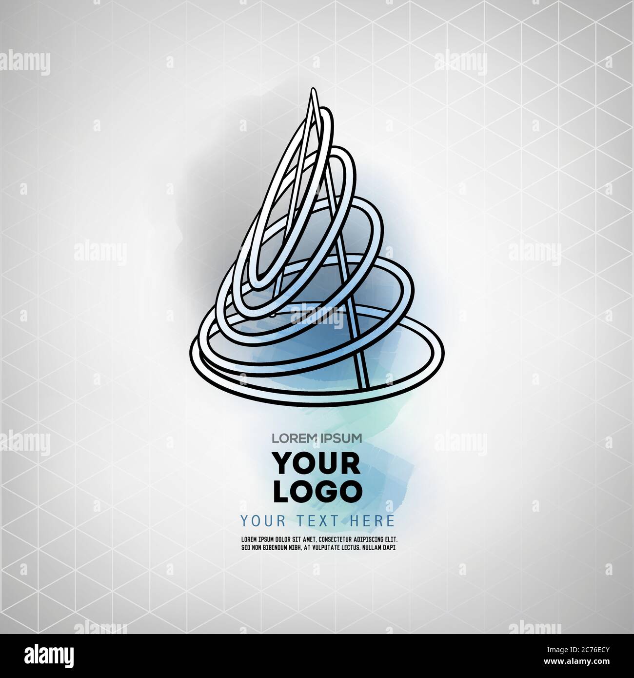 Vector geometric figure cone logo design Stock Vector Image & Art - Alamy