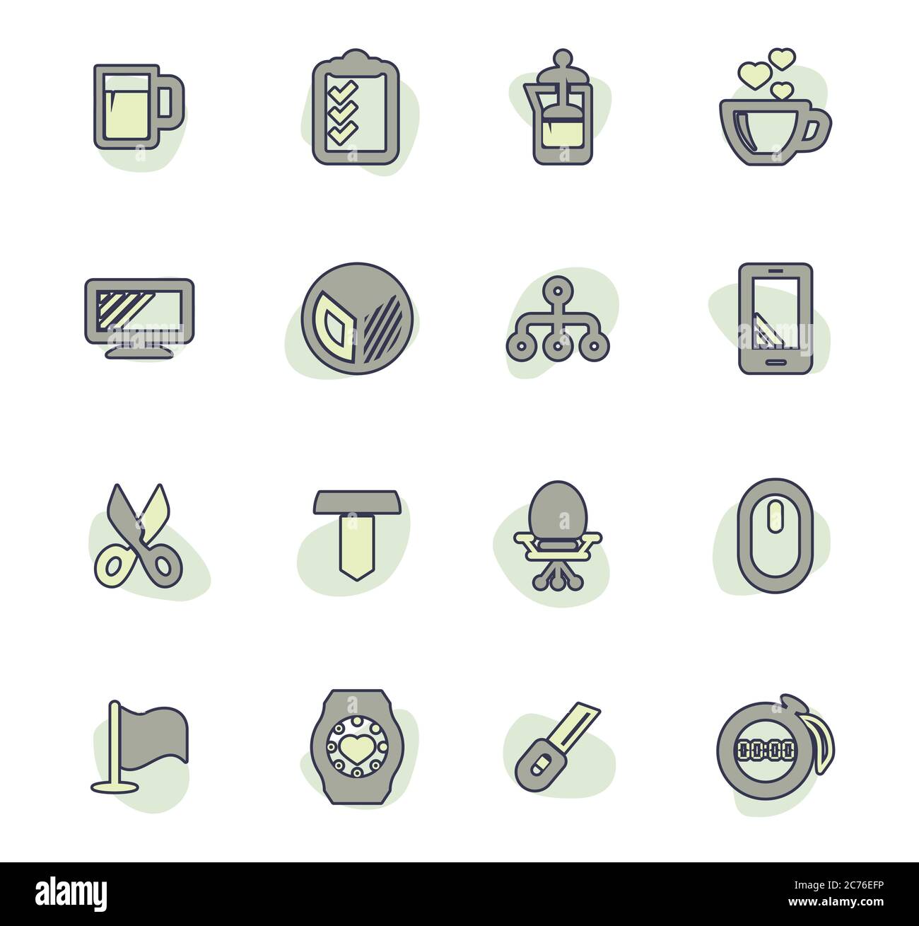 Office icons set Stock Vector Image & Art - Alamy