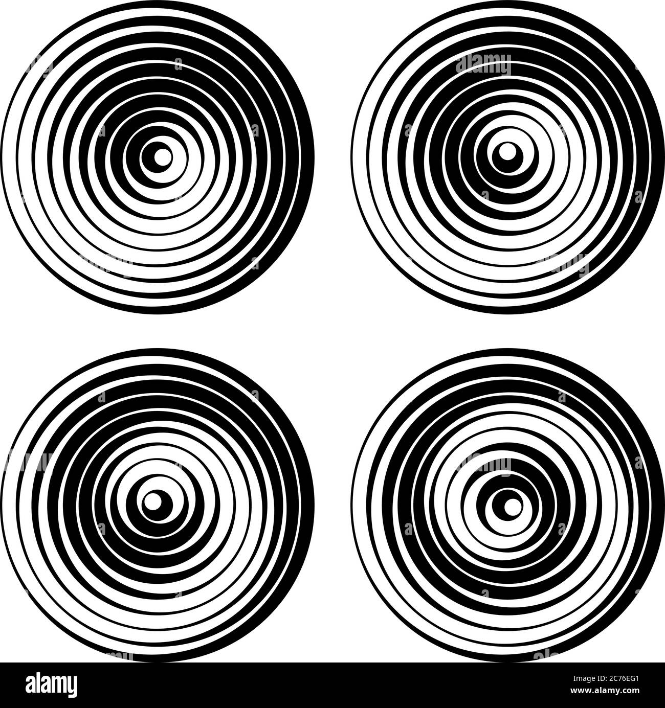 Set of vector round elements from lines Stock Vector Image & Art - Alamy