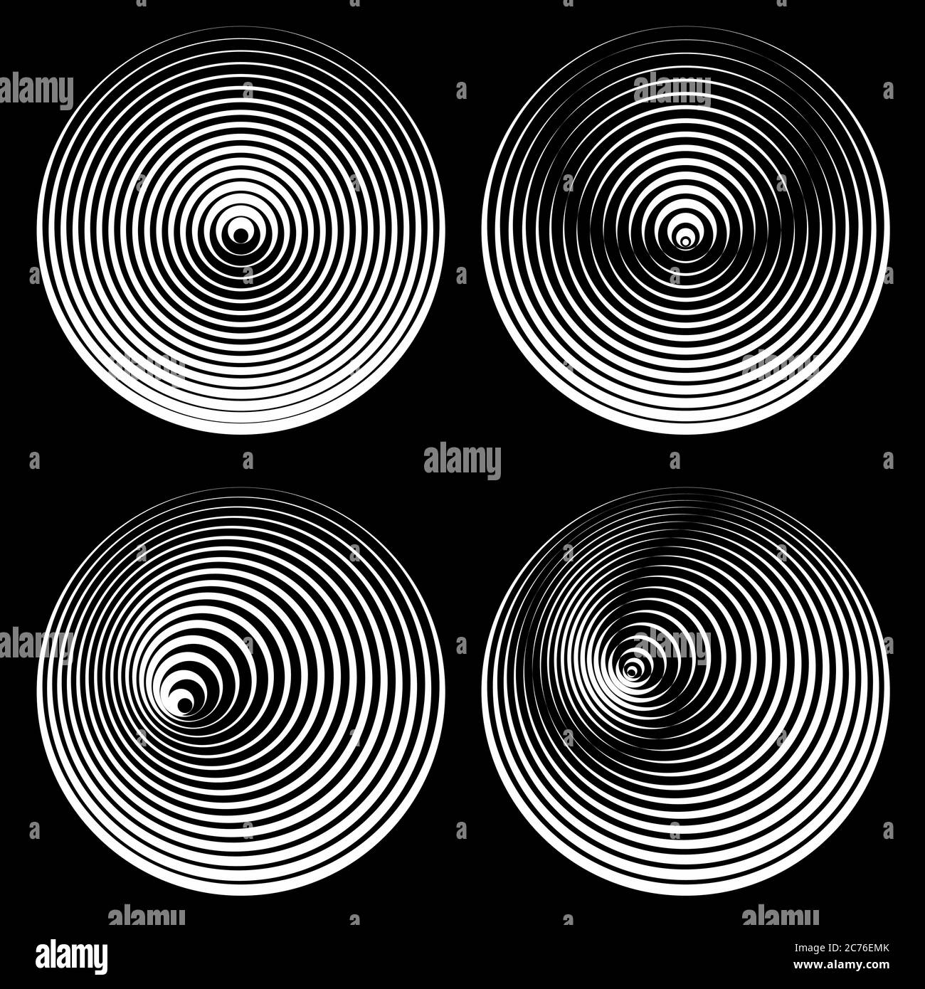 Set of vector round elements from lines Stock Vector Image & Art - Alamy