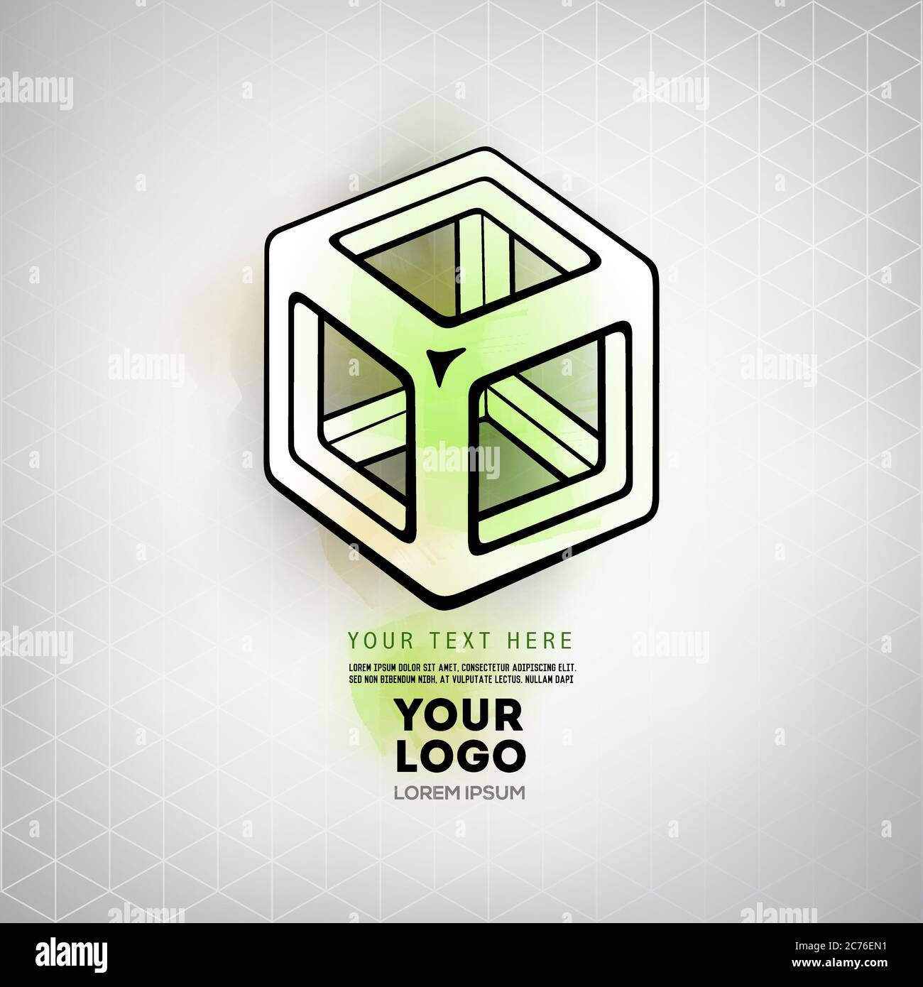 Vector Geometric Figure Cube Logo Design Stock Vector Image And Art Alamy