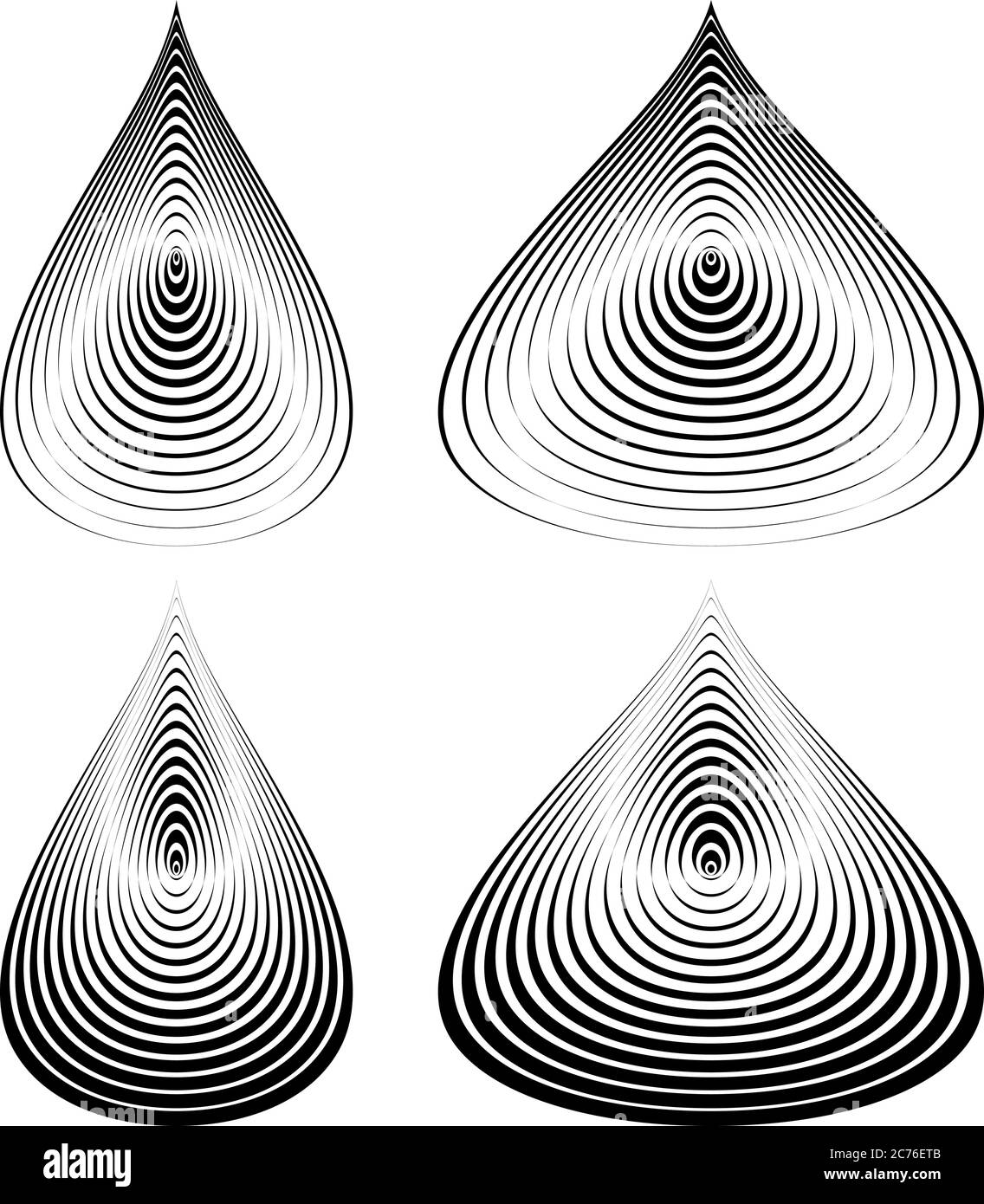 Set of vector drops elements from lines Stock Vector Image & Art - Alamy