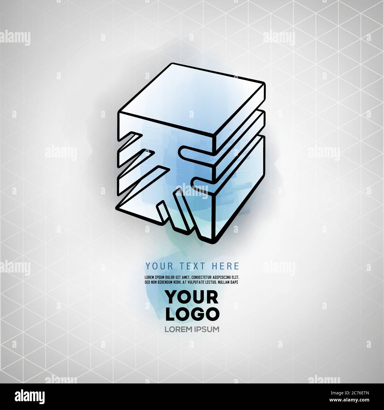 Vector geometric figure cube logo design Stock Vector Image & Art - Alamy