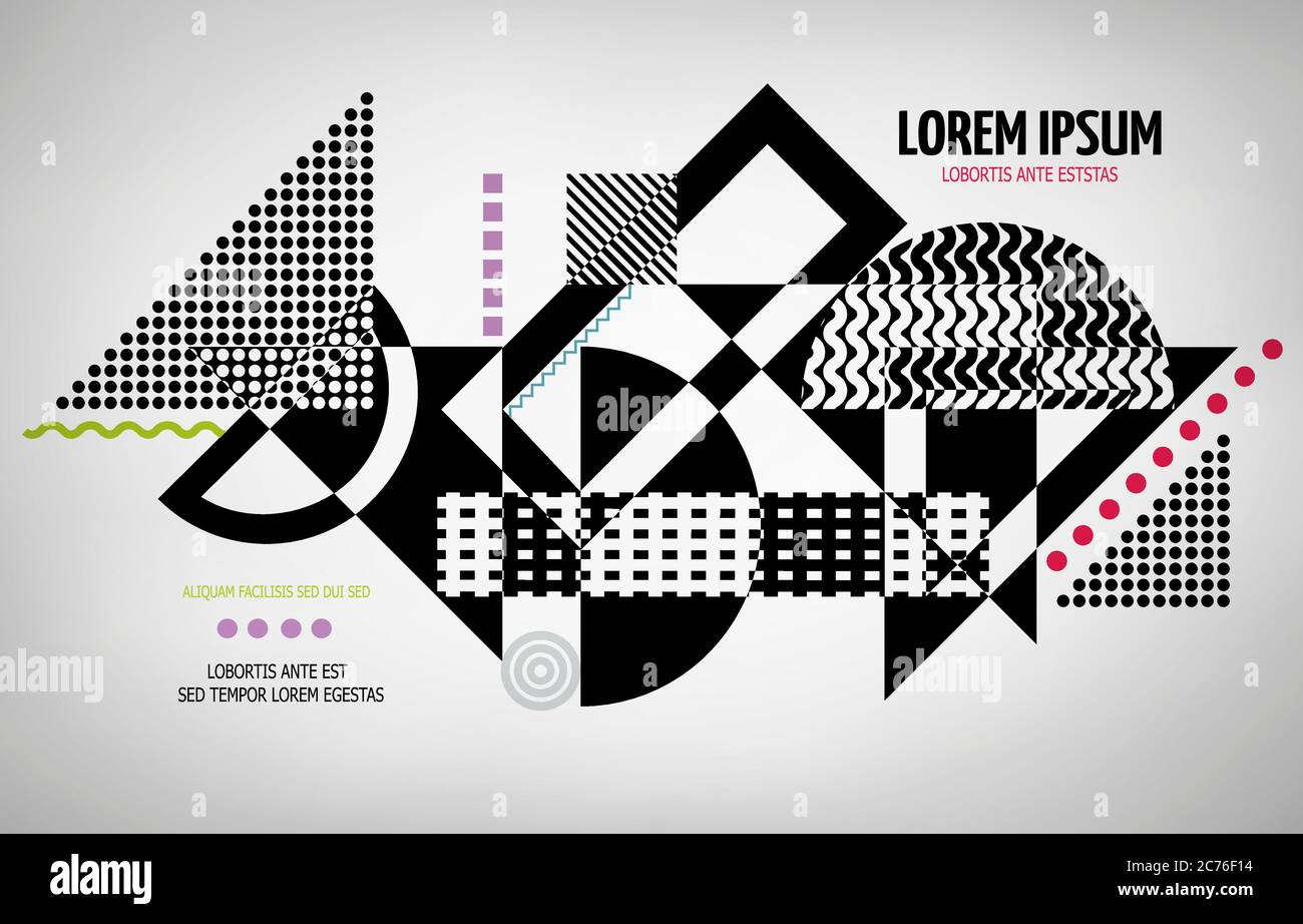 Abstract geometric modern asymmetric design Stock Vector Image & Art ...