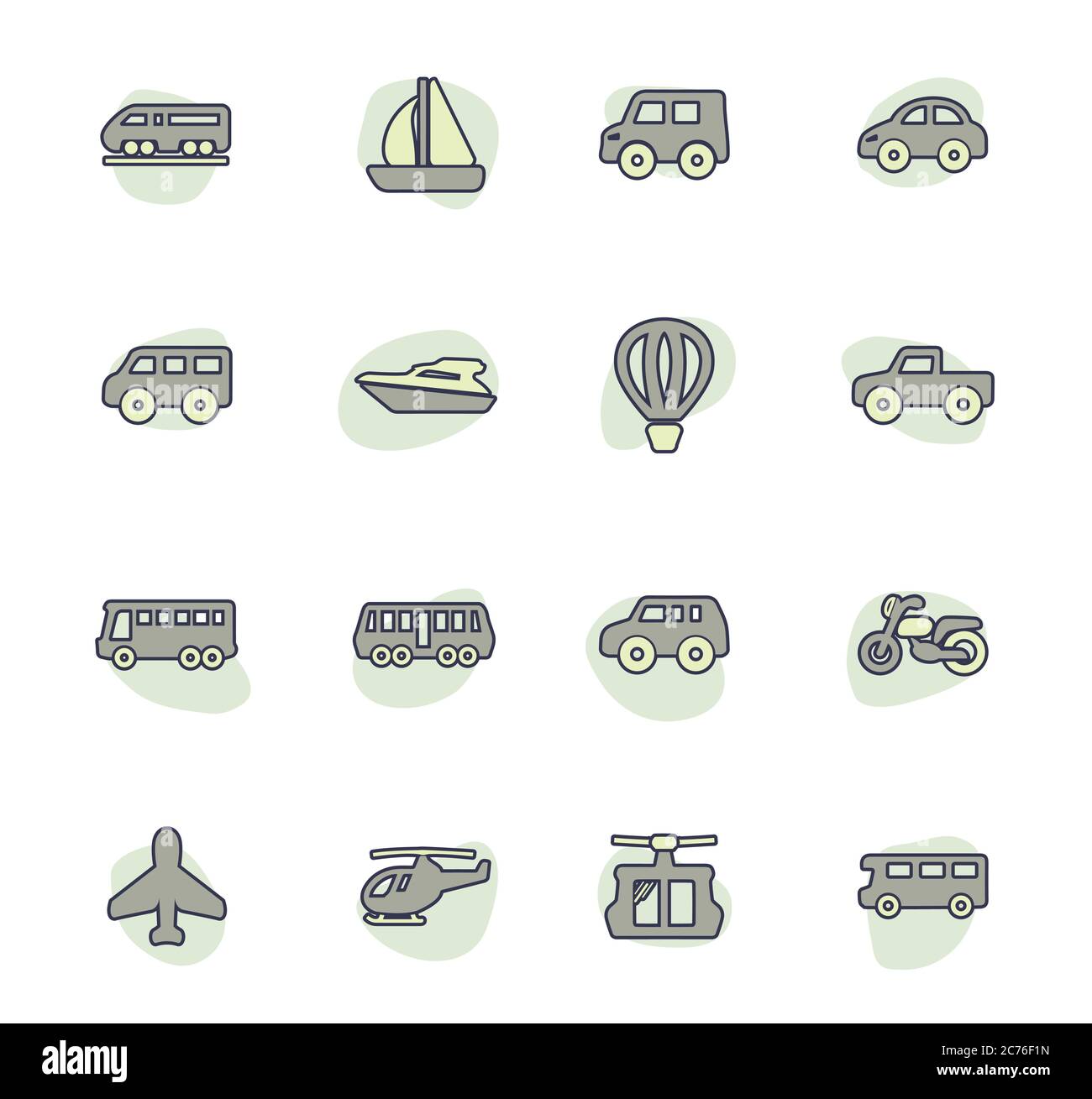 Public transport icons set Stock Vector Image & Art - Alamy