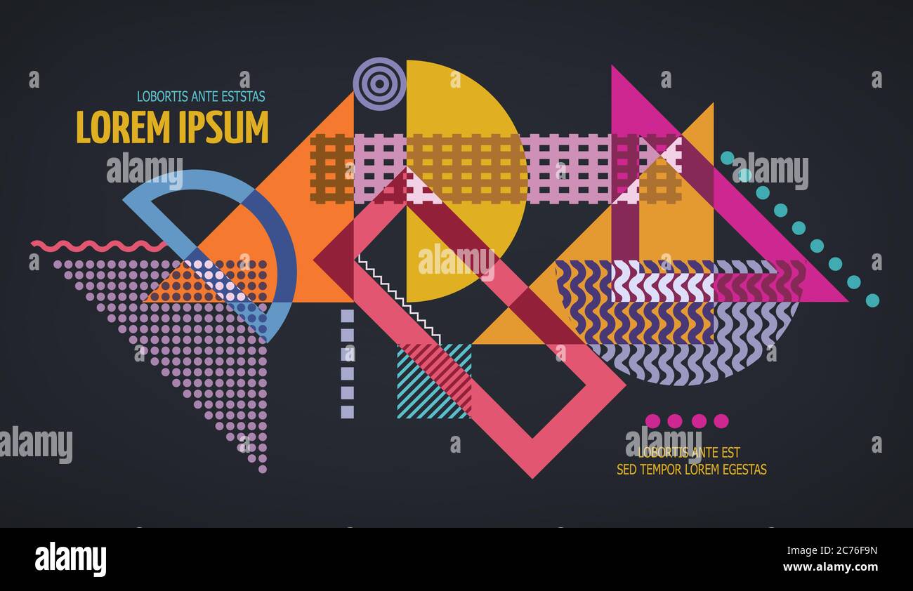 Abstract geometric modern asymmetric design Stock Vector Image & Art ...