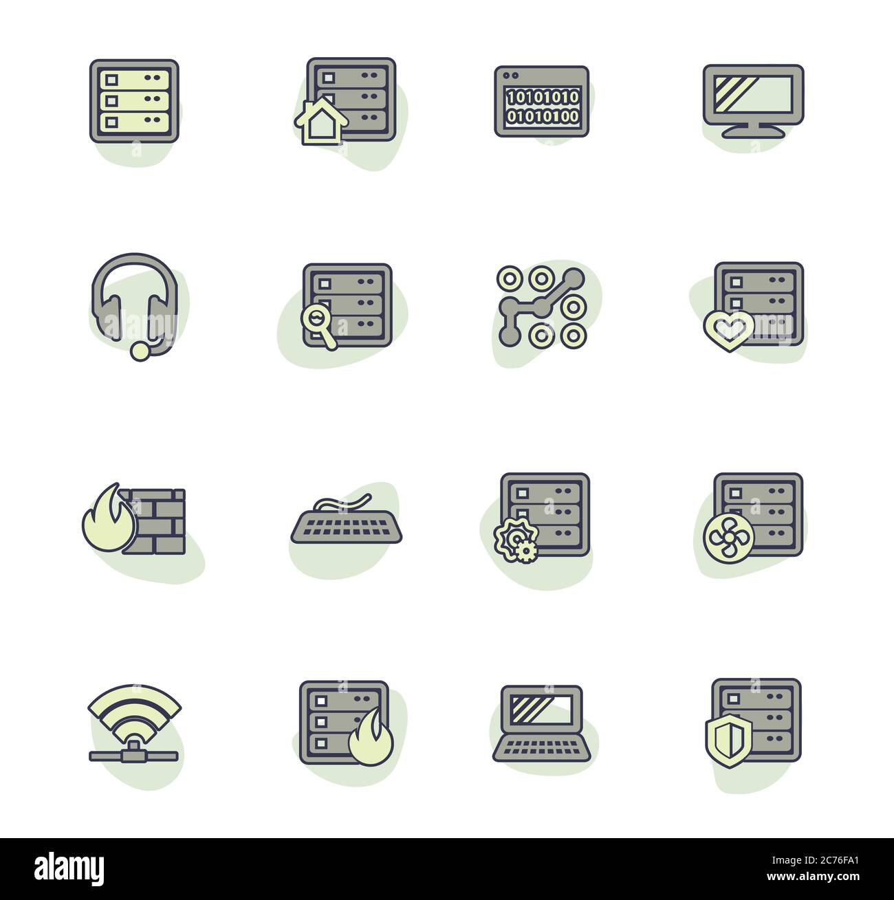 Internet, server, network icons set Stock Vector Image & Art - Alamy