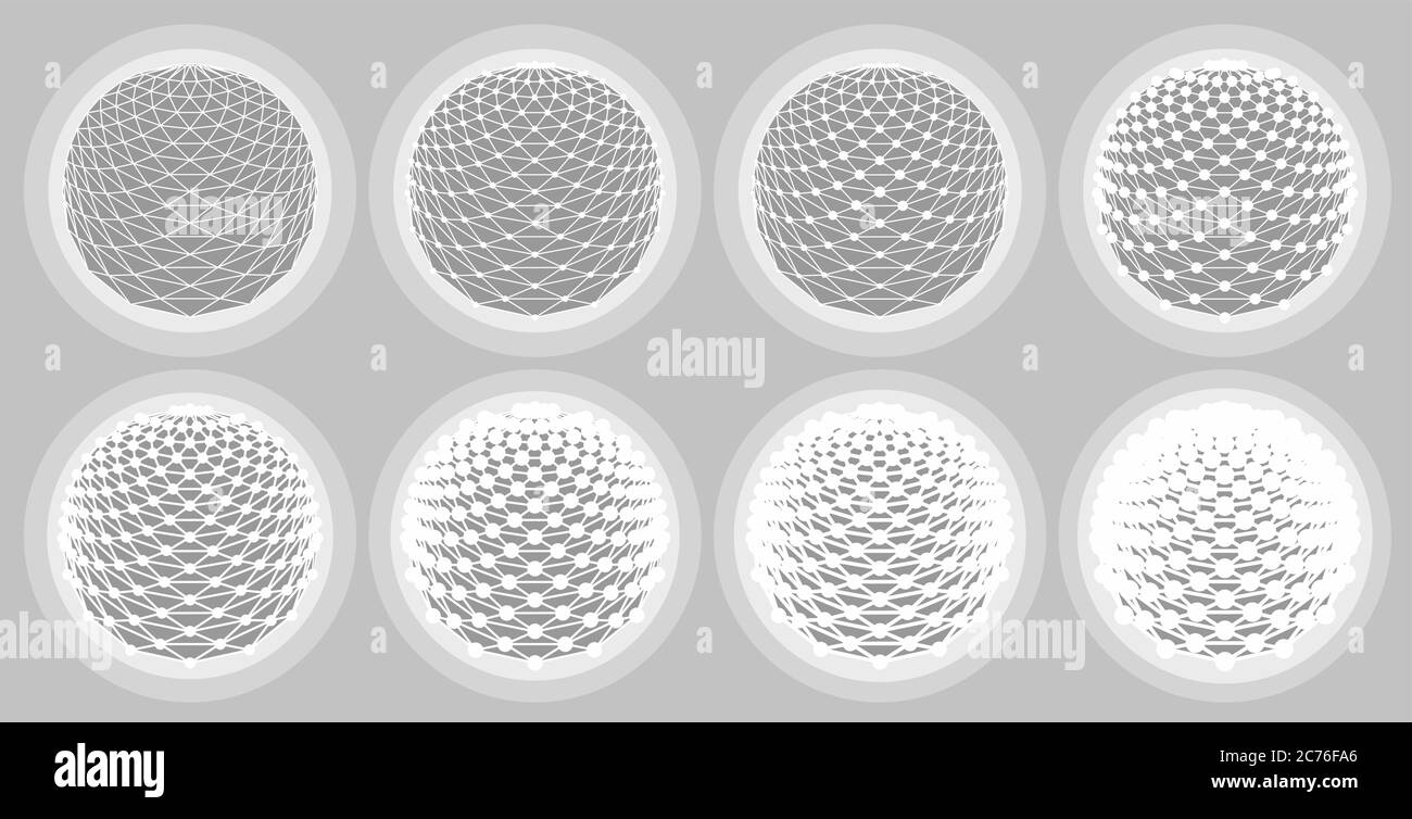 Vector dotted striped spheres set Stock Vector Image & Art - Alamy