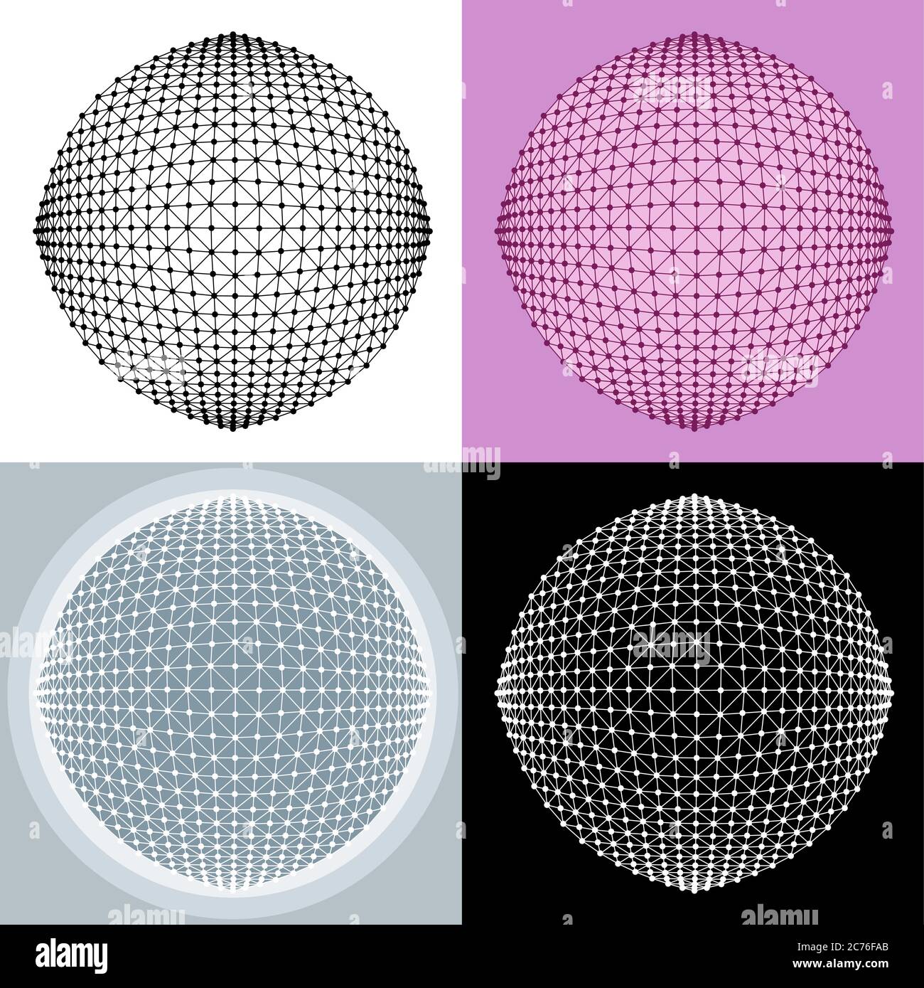Vector triangle spheres set Stock Vector Image & Art - Alamy