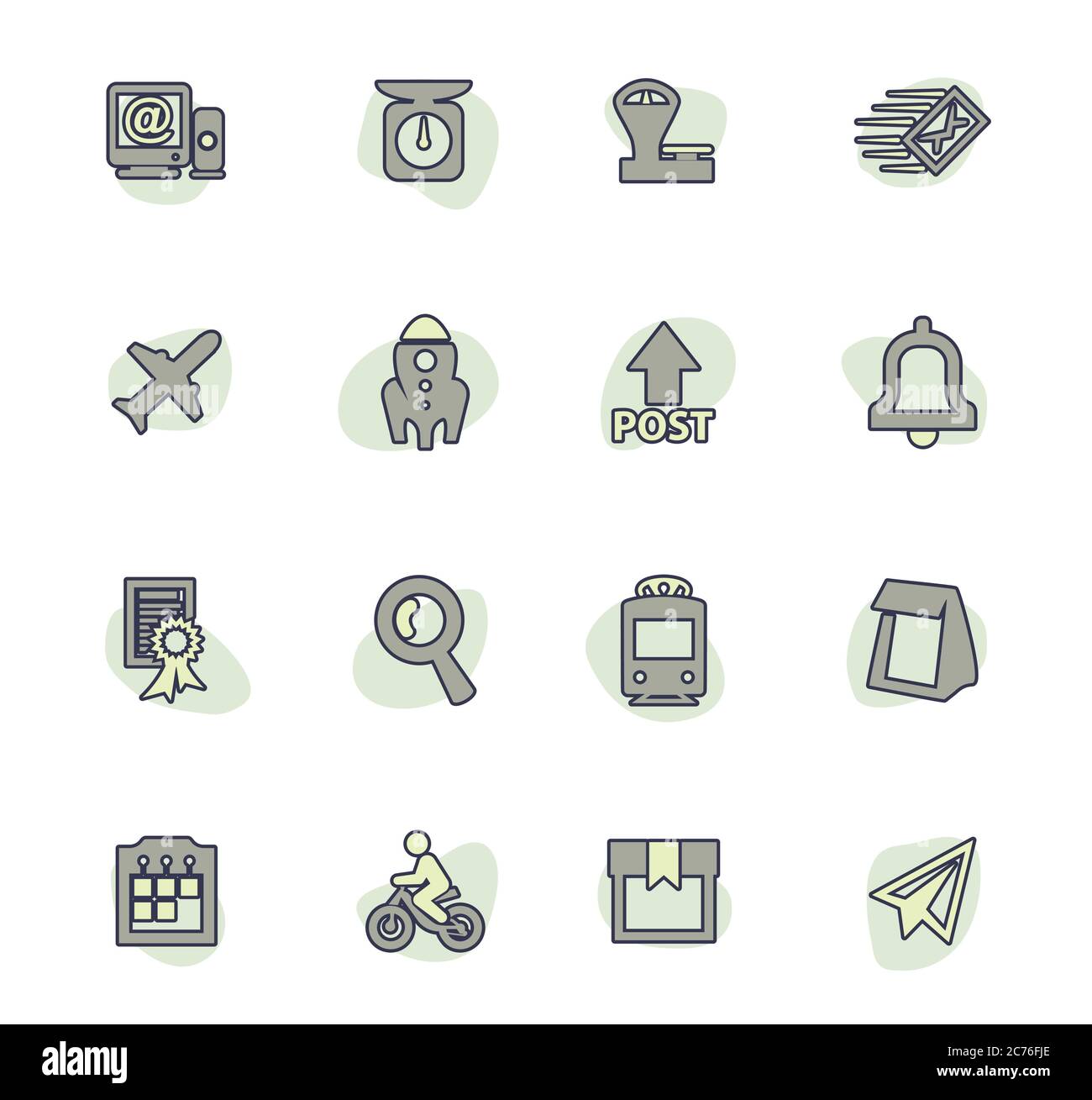 Post service icons set Stock Vector Image & Art - Alamy