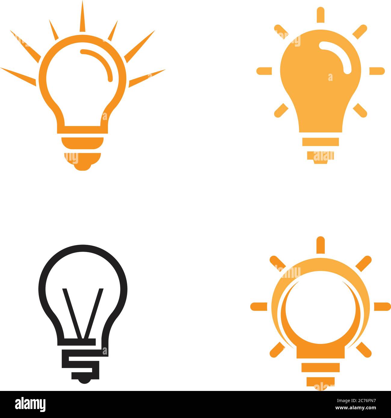 Bulb logo vector ilustration template Stock Vector Image & Art - Alamy