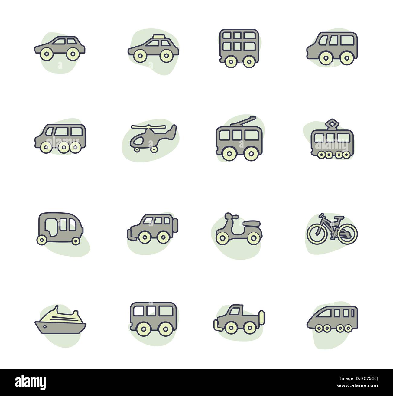 Public transport icons set Stock Vector Image & Art - Alamy