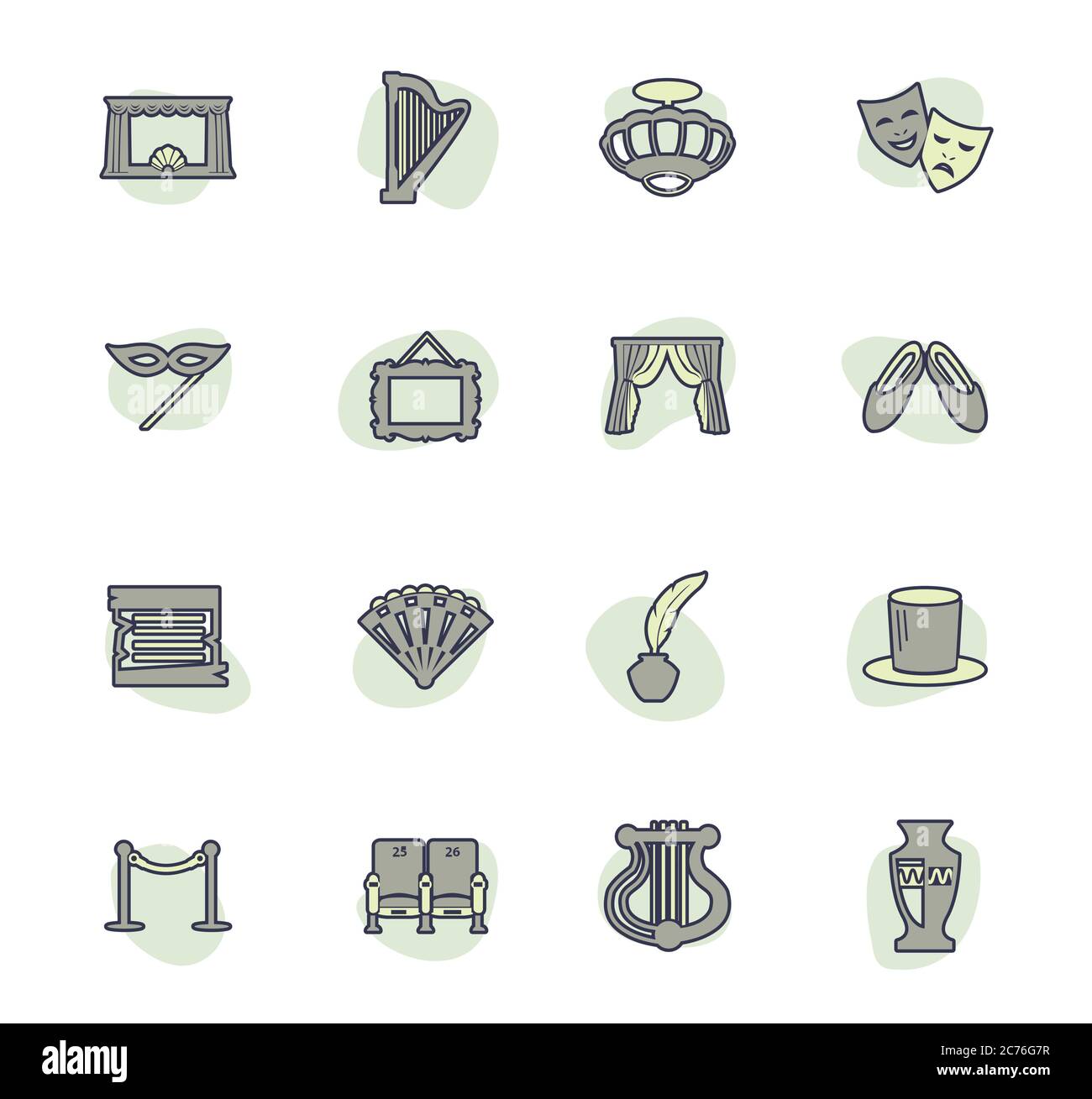 Theater icons set Stock Vector Image & Art - Alamy