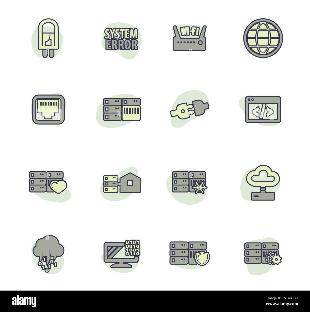 Internet, server, network icons set Stock Vector Image & Art - Alamy