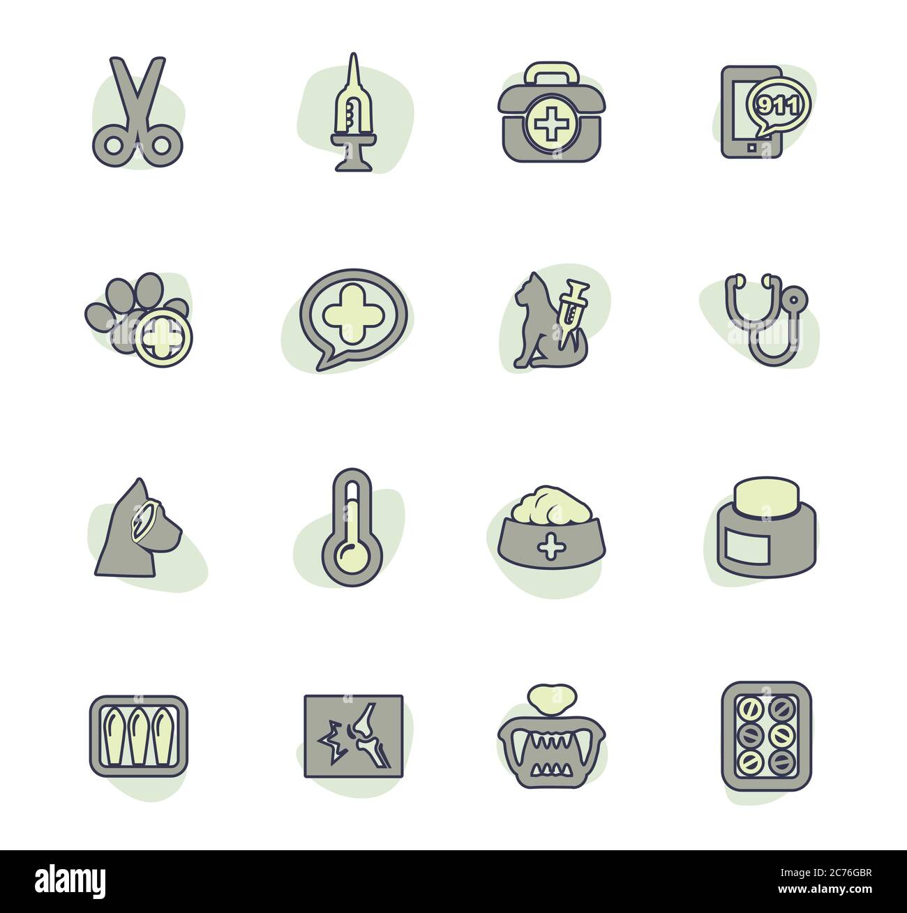 Veterinary stethoscope icon cartoon Cut Out Stock Images & Pictures - Alamy