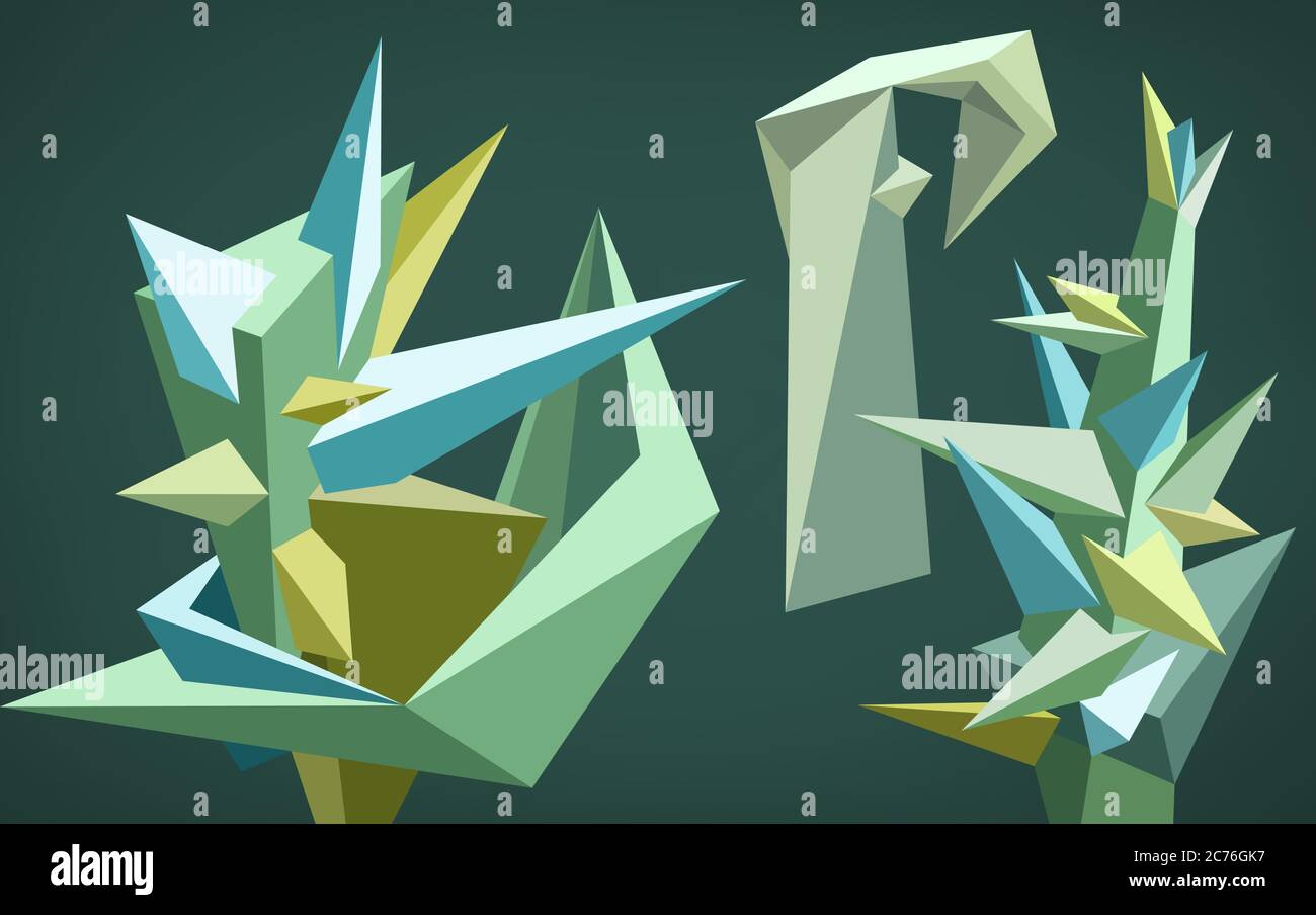 Abstract geometric forms design set Stock Vector Image & Art - Alamy