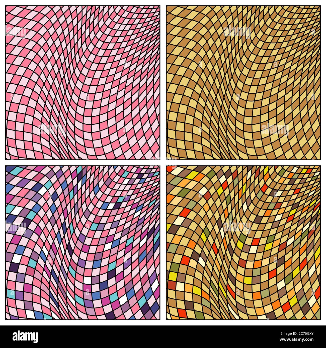 Vector abstract color grid patterns set Stock Vector Image & Art - Alamy