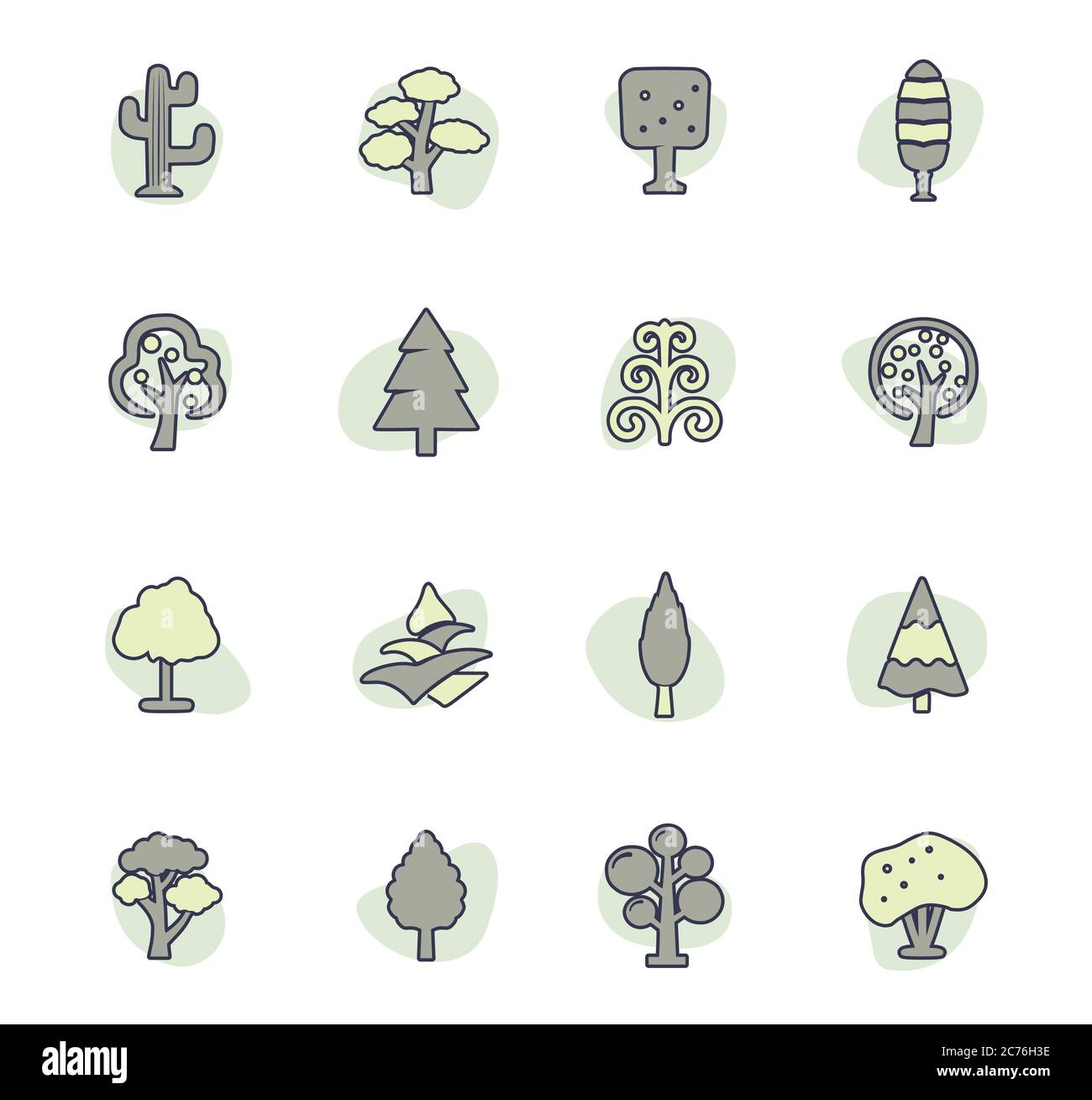 Tree icons set Stock Vector Image & Art - Alamy